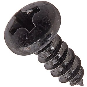 Small Parts-0606 Steel Sheet Metal Screw, Black Zinc Plated Finish, Pan Head, Phillips Drive, Type AB, #6-20 Thread Size, 3/8" Length (Pack of 100)
