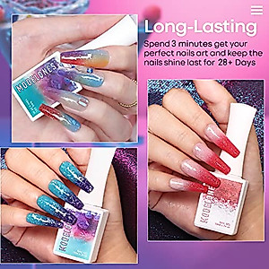 modelones Color Changing Gel Nail Polish - 6 Colors 10ml Pink Glitter Blue Purple Orange Mood Temperature Change Gel Polish Set Summer Soak Off Nail Polish DIY Home Salon LED Nail Art Manicure 2023