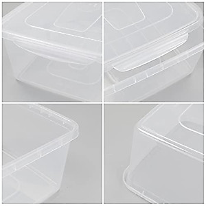 Begale 2-Pack 16 L Plastic Storage Boxes, Clear Storage Bins