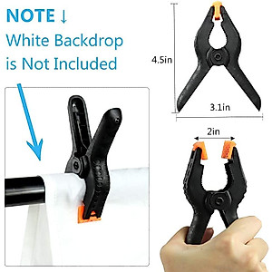 MOUNTDOG Photo Studio Backdrop Support System, 10FT Adjustable Photography Background Stand Kit with Backdrop Clamps, 2 Sandbags, and Carrying Bag for Portrait & Studio Photography