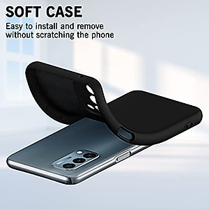 Foluu for OnePlus Nord N200 5G Case, Liquid Silicone Gel Rubber Bumper Case with Soft Microfiber Lining Cushion Slim Hard Shell Shockproof Protective Cover for OnePlus Nord N200 5G 2021 (Black)