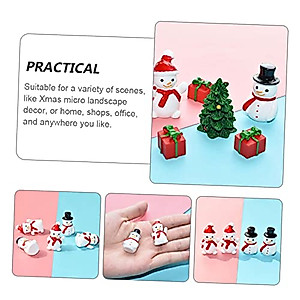 Abaodam 60 Pcs Mini Snowman Mini Christmas Decorations for Crafts Miniatures for Crafts Xmas Miniature Snowman Snow Globes for Kids Mini Figurine Fairy Birthday Party Supplies