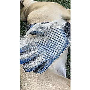 Pet grooming glove gentle deshedding brush (One size)