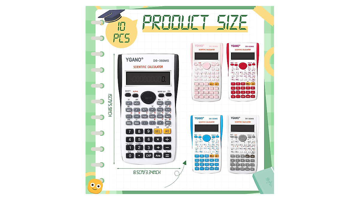 Copkim 10 Pack Scientific Calculators for Students & Teachers