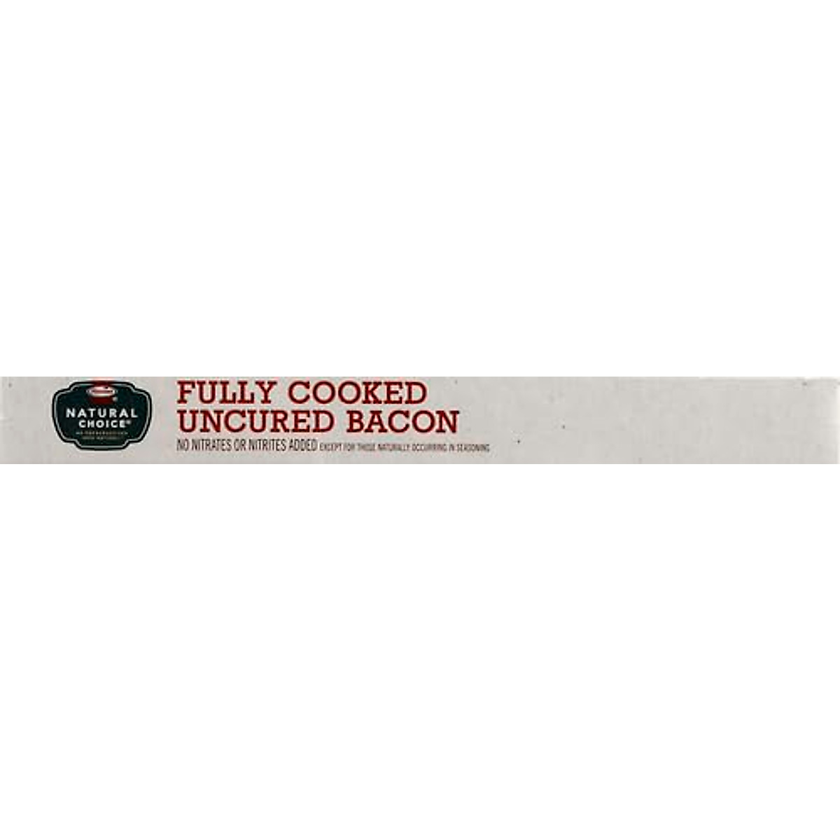 Hormel Natural Choice Fully Cooked Uncured Bacon, 2.5 Oz