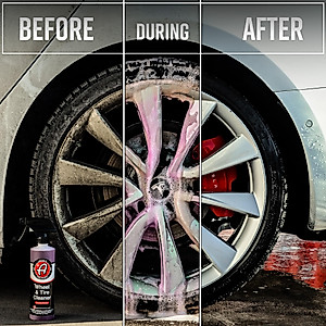 Adam's Polishes Wheel & Tire Cleaner 16oz - Professional All in One Tire & Wheel Cleaner Car Wash Well Cleaning Spray for Car Detailing | Safe On Most Rim Finishes - Pack of 2