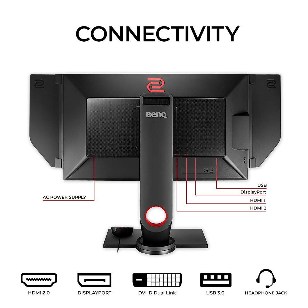 BenQ ZOWIE XL2536 24.5 inch 144Hz Gaming Monitor | 1080p 1ms | Dynamic Accuracy & Black Equalizer for Competitive Edge | S-Switch for Custom Display Profiles | Shield (Renewed)