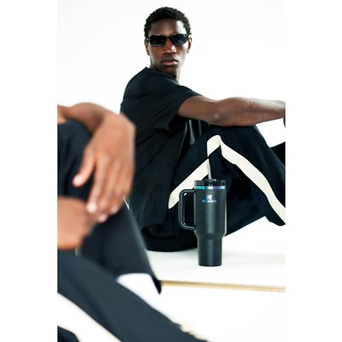 STANLEY Quencher H2.0 Tumbler with Handle and Straw 40 oz | Flowstate 3-Position Lid | Cup Holder Compatible for Travel | Insulated Stainless Steel Cup | BPA-Free | Black Chroma