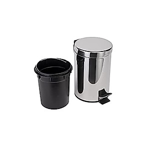 Croydex 536184 Chrome Britannia Three Litre Pedal Bin