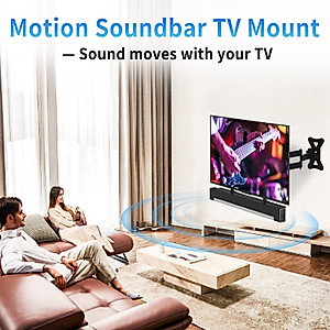 Upgrade Height & Depth Adjustable Soundbar TV Mount for Sonos Playbar Mount Under or above TV, Black Soundbar Mount for Sonos Playbar TV Mount with Hardware Kits Easy to Install