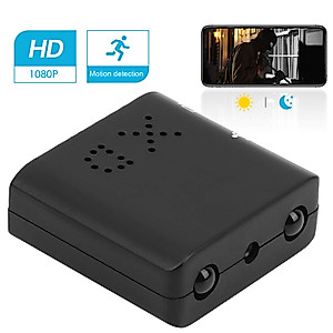 Salaty Motion Detection Camera, Plug and Play Motion Detection Recording 1080P Mini Security Camera, 3x2.8x1.1cm for Office Home