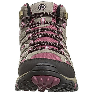 Merrell Women's Moab 2 Mid Waterproof Hiking Boot, Boulder/Blush, 10 M US