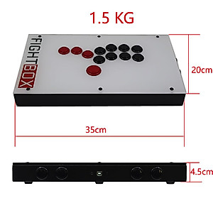 FightBox® F1-PS-W All Buttons Arcade Joystick Fight Stick Game Controller for PS4/PS3/PC