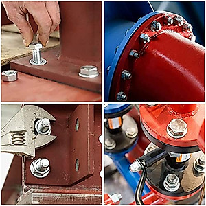 Bettomshin 5Pcs M12 x 100mm Hex Bolts, 304 Stainless Steel 1.75mm Thread Pitch Fully Threaded Metric Hex Head Screw Bolts, Hexagon Screw Bolt, Hex Tap Bolts, Silver (Overall Size 107.68x19x19mm)