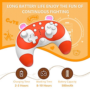 DYONDER Switch Pro Controller for Switch/Lite/OLED, Mini Wireless PC Gaming Controllers For Kids(Yellow)