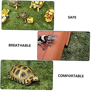 GANAZONO 2Pcs Climbing Pet Fake Lawn Terrarium Substrate Liner Reptile Bed Reptile Climbing Carpet Miniature Grass mat Amphipod Reptile Moss Carpets Horned Frog Cotton Absorbent pad