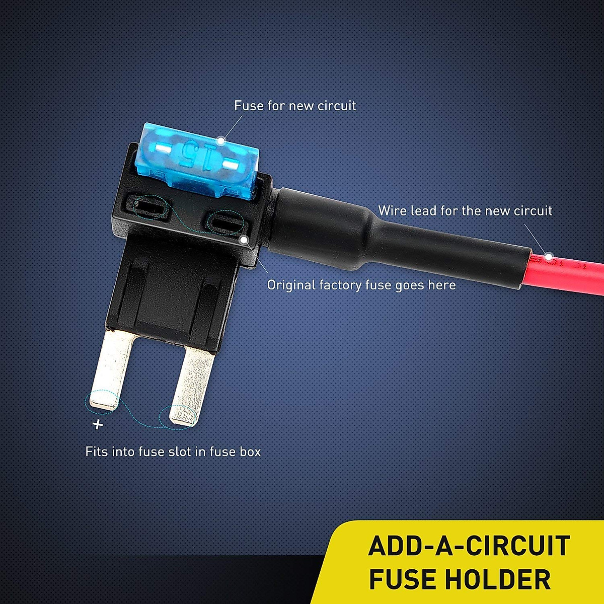 Nilight - 50034R 10 Pack 12V Car Add-A-Circuit Fuse Tap Adapter Mini Atm Apm Blade Fuse Holder with 120 PCS Mini Blade Fuse Assortment Kit (5, 7.5, 10, 15, 20, 25, 30) AMP for Cars,Trucks,Boats