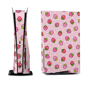 AoHanan Cute Strawberry 5 Skin Controller Accessories Cover Skins Anime Vinyl Cover Sticker Full Set for 5 Disc Edition