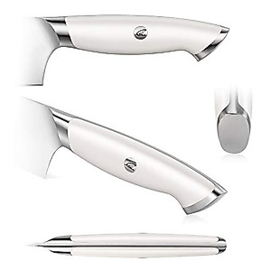 Cangshan Thomas Keller Signature Collection Swedish Powder Steel Forged, 5-Inch Serrated Utility Knife, White