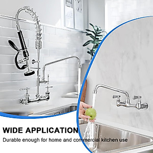 Handle Stem Assembly Replacement Valve Hot & Cold, Brass Spindle Assembly Cartridge Faucet Valve for Kitchen Wall Mount Commercial Faucet