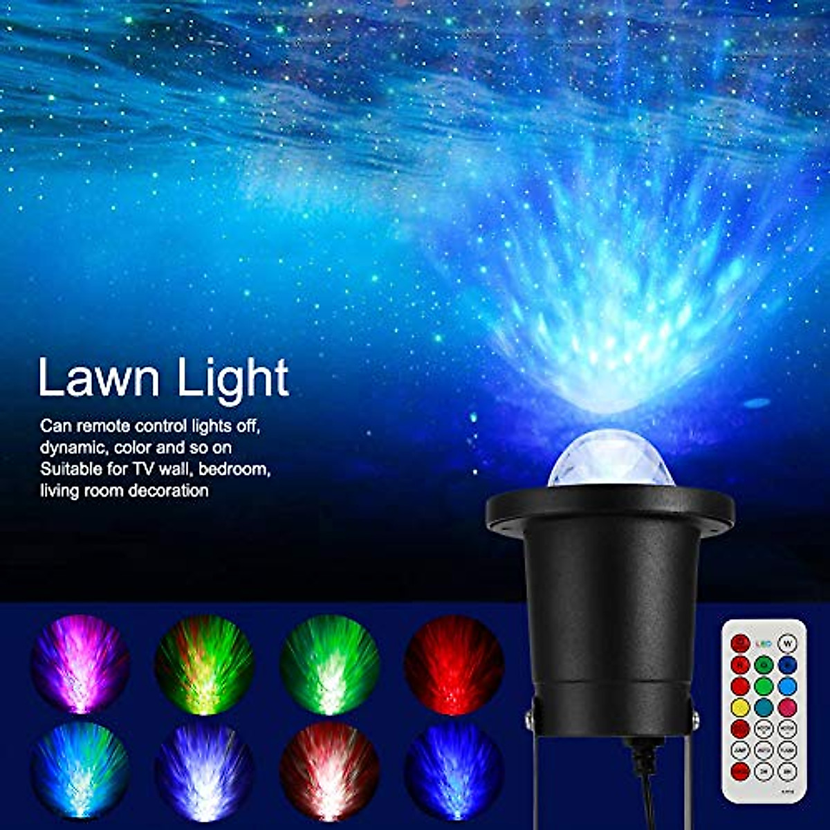 Lawn Light Waterproof Waterproof Lawn Light LED Adjustable Mode Decoration Home Garden Yard Light US Plug 100240V