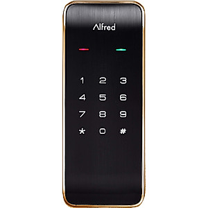 Alfred DB2 Smart Door Lock Deadbolt Touchscreen Keypad, Pin Code + Bluetooth, Up to 20 Pin Codes (Gold)