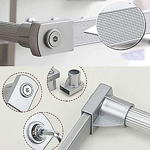 Drop-Down Wardrobe Hanging Slide Rail, Adjustable Large Telescopic Wardrobe Hanger, Saving Space, Soft Reset, Silver, 30KG Load (Size : 890-1210mm)