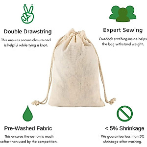 Mayatra's Cotton Laundry Bag for Clothes - Travel Organizer - Eco-Friendly 100% Pure Cotton Drawstring Bag - Large Size - Hanging Laundry Bag Foldable and Washable (Pack Of 4)