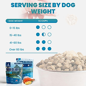 Wild Caught Marine Collagen Peptide for Dogs- Improves Gut, Skin & Coat Health, Allergies, Pet Mobility Hip & Joint Supplement Health