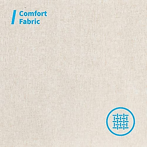 Mjkone Loveseat Sofa, Small Couches with 4 Storage Pockets, Modern Linen Fabric 2 Seaters Sofa for Living Room, Apartment, Small Spaces, Bedroom - Beige