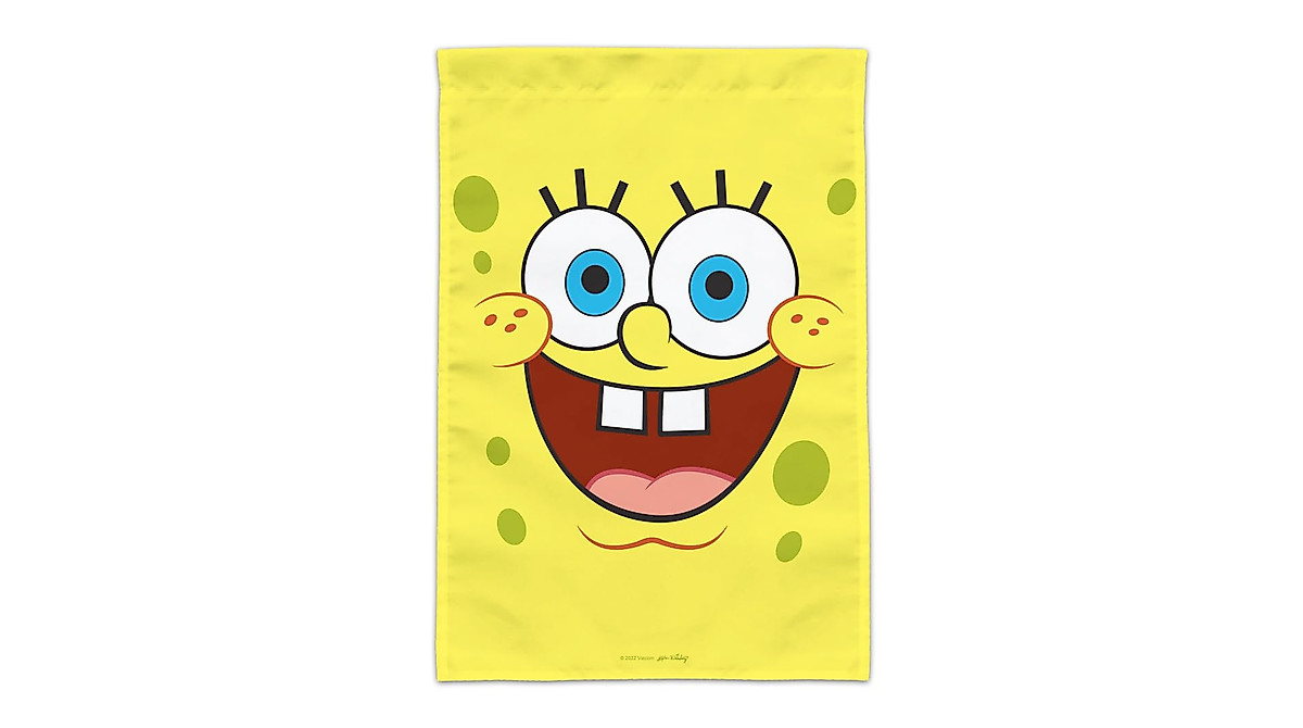 SpongeBob Goofy Smile Garden Flag - Bright, Weather-Resistant Decor