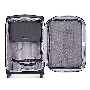 DELSEY Paris Helium DLX Softside Expandable Luggage with 2 Wheels, Black, Carry on 21 Inch