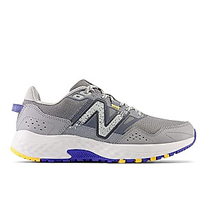 New Balance Men's 410 V8 Trail Running Shoe, Blacktop/Marine Blue/Shadow Grey, 15 X-Wide