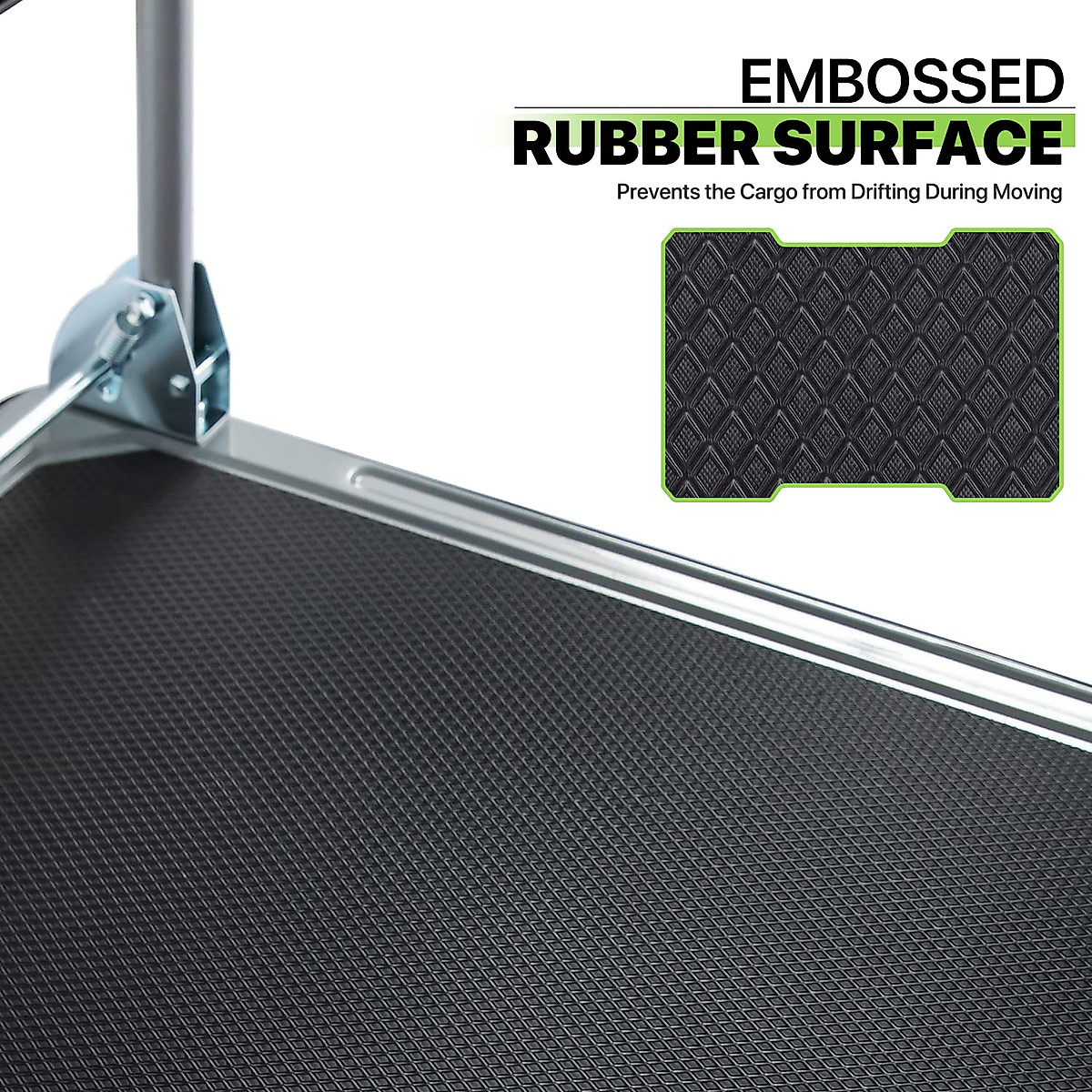 Magshion Platform Hand Truck Cart, High Carbon Steel Folding & Rolling Flatbed Cart with 4 Heavy-Duty Casters Load Capacity 661LBS for Home, Office Loading (Black)