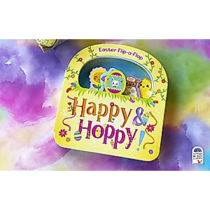 Happy & Hoppy - Children's Flip-a-Flap Activity Board Book for Easter Baskets and Springtime Fun, Ages 1-5