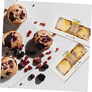 MUSISALY 25pcs Boxes Window Egg Tart Box Mini Cake Boxes Mini Muffins Window Box Bracket Gift Boxes with Lids for Presents Individual Cake Carrier Egg Tart Gift Packaging Box Cupcake Box