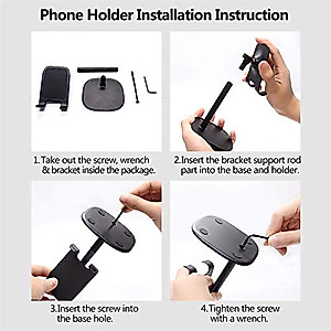 Uniwit Aluminium Alloy Angle Adjustable Desktop Cellphone Holder,Case Friendly,Fully Protect Cellphone,Sturdy and Durable Phone Stand Compatible for All iphone Series and Other 4-7.9 inches cellphones