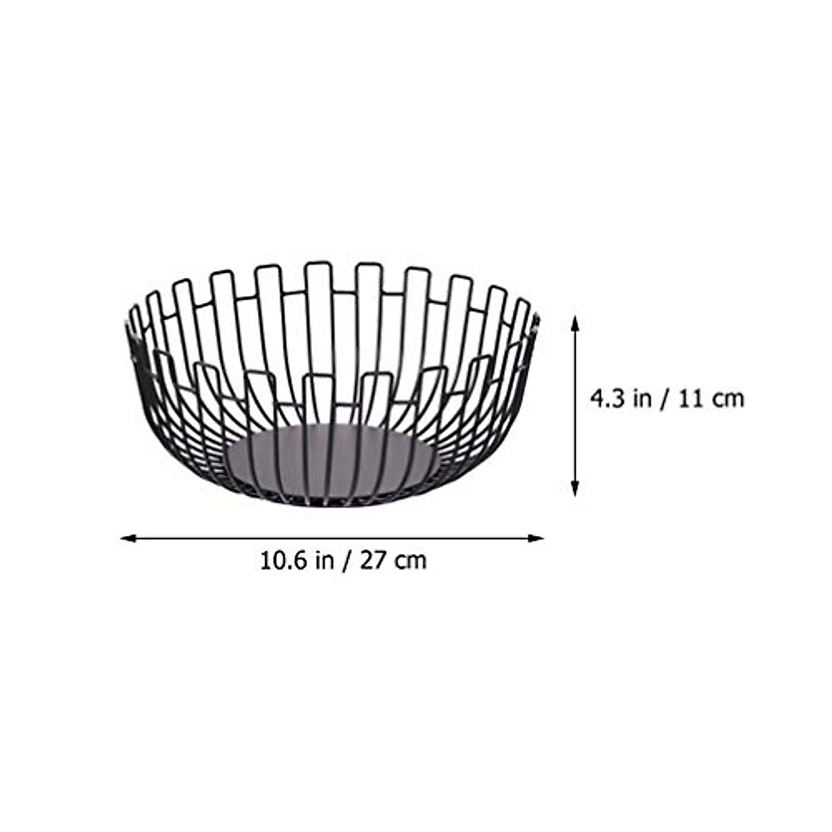 Cabilock Pantry Storage Baskets Metal Wire Fruit Bowl Countertop Fruit Basket Holder Stand Snack Plate Dish Serving Tray Decorative Container for Kitchen Living Room Style 2 Wire Storage Baskets