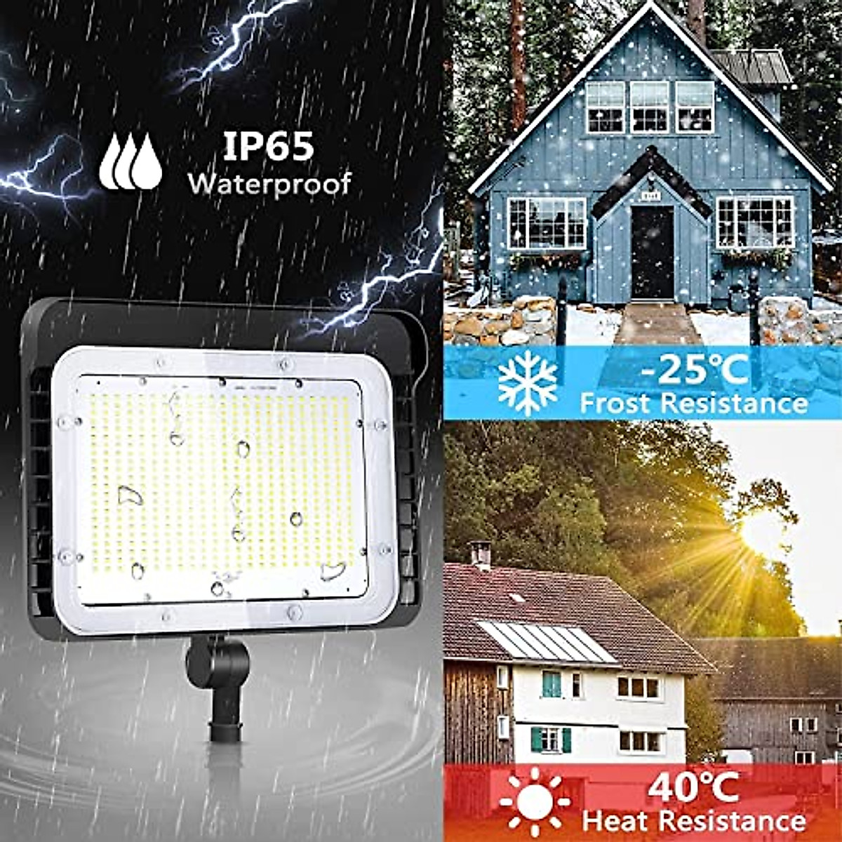 PBYBGB 2pack 240W LED Flood Light Outdoor for Dusk to Dawn, Adjustable Knuckle Mount,Super Bright 36050LM Security Lights, 5000K Daylight IP65 Waterproof Floodlights for Yard, Garden, Stadium