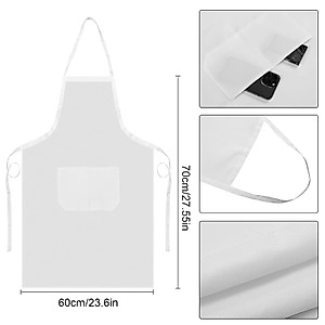 Halloween Chef Apron Hat Costume, Include White Chef Hat Adjustable White Apron Red Adjustable Bow Tie Baker Costume for Halloween Cosplay Men Women Party Supplies