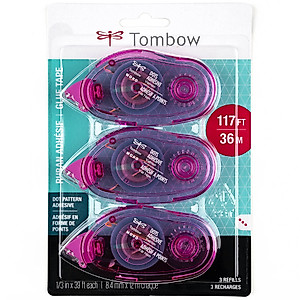 Tombow 62149 Mono Adhesive Dots Applicator Refills, 3-Pack. Easy to Refill for Smooth Application, Multicolor, Value Pack