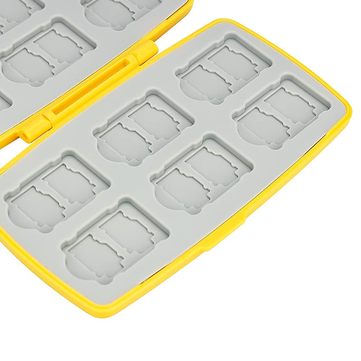 PROfezzion 36 Slots Switch Game Card Case Holder Wallet Water-Resistant Protector Organizer for 24 Micro SD/TF Memory Card Keeper Box for 12 Nintendo Switch Game Cards Storage (Yellow)