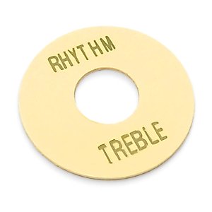Vintage Forge Cream with Gold Rhythm Treble Switch Washer Toggle Ring Plate Compatible with Gibson Les Paul SG Guitar SWR10-CRM