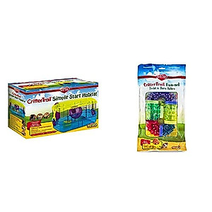 Kaytee CritterTrail Easy Start Small Animal Habitat with Fun-nel Twist & Turn Tubes Bundle