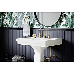 Symmons SLW-3512-BBZ-1.0 Dia Widespread 2-Handle Bathroom Faucet with Drain Assembly in Brushed Bronze (1.0 GPM)