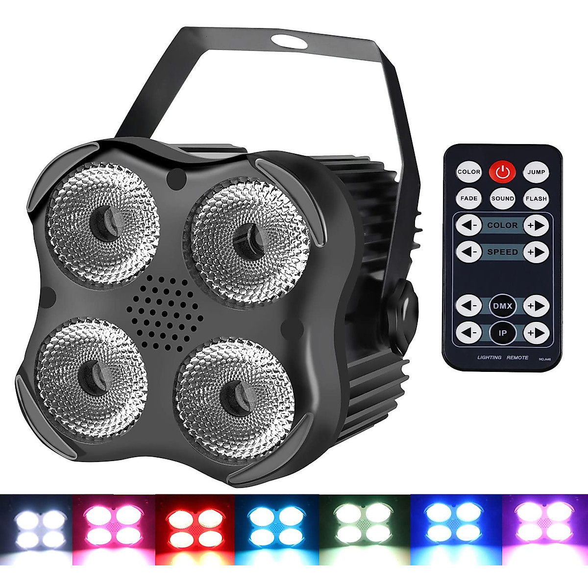 Latta Alvor Stage Par Lights DJ Disco KTV LED Mini DJ Wash Light with Remote Sound Activated Par Light for Wedding Christmas Bar Birthday Party Stage Show