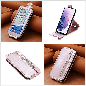 HUANGTAOLI Wallet Case for OnePlus Nord N20 5G, Zipper Pocket Built-in Magnet Closure Kickstand Handbag Phone Case for OnePlus Nord N20 5G