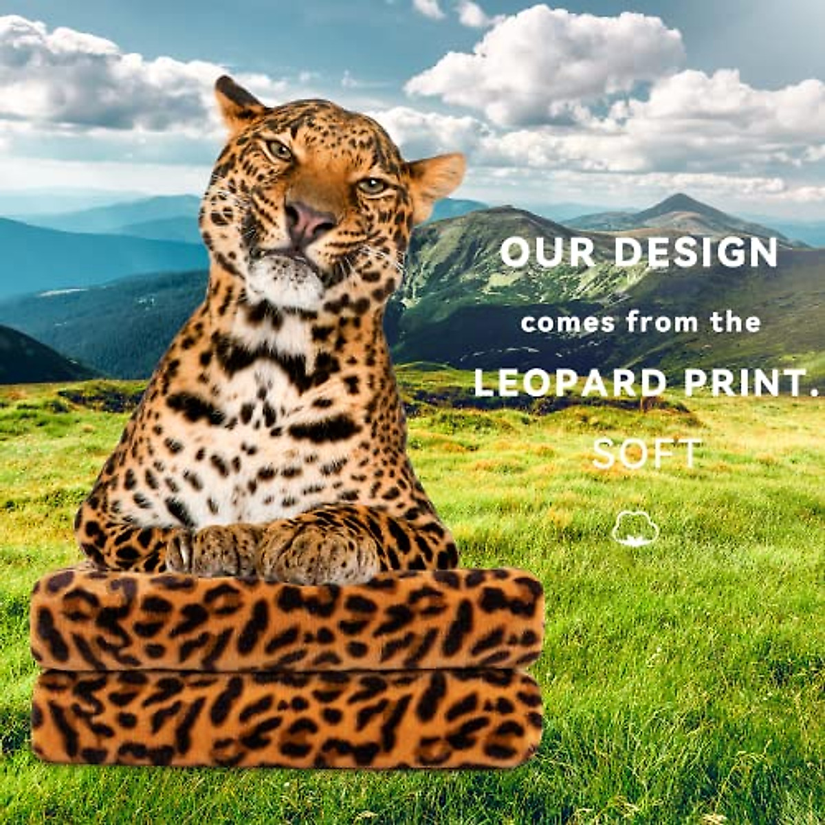 Leopard Blanket Cozy Warm Cheetah Print Throws and Blankets Fuzzy Plush Fleece Blankets with Leopard Print for Sofa, Couch, Bed 60 * 80 Inch