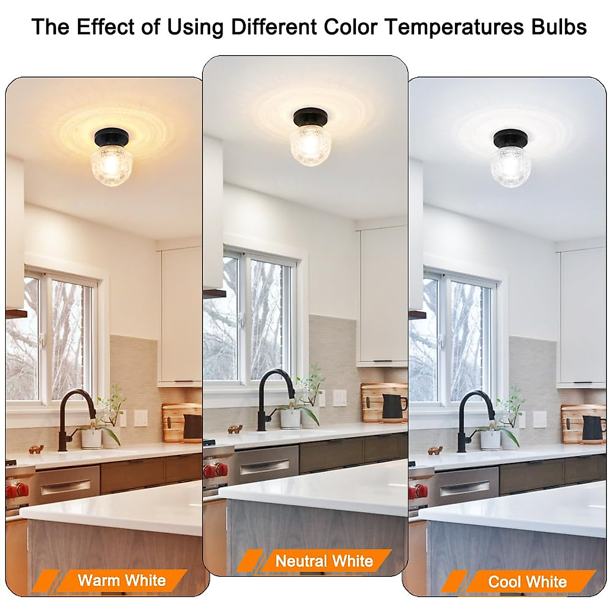 DSMJFU Black Semi Flush Mount Ceiling Light, Small Hallway Light Fixture, Vintage Close to Ceiling Light Fixture for Bathroom, Entryway, Foyer, Closet