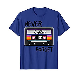 Never Forget Eighties Vintage Cassette Tape Stocking Stuffer T-Shirt
